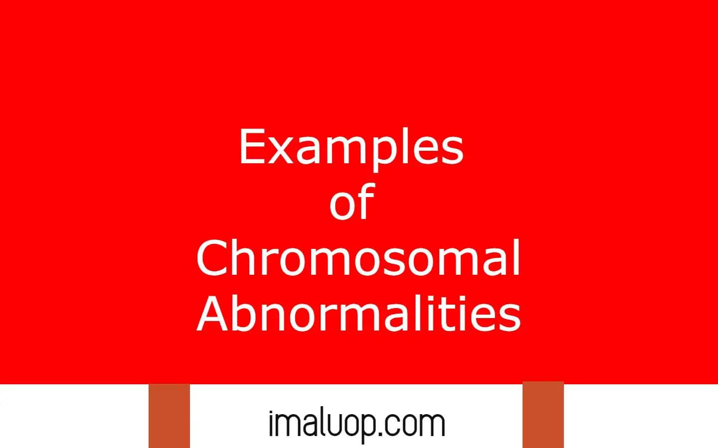 Examples of Chromosomal Abnormalities - Imaluop - IMALUOP